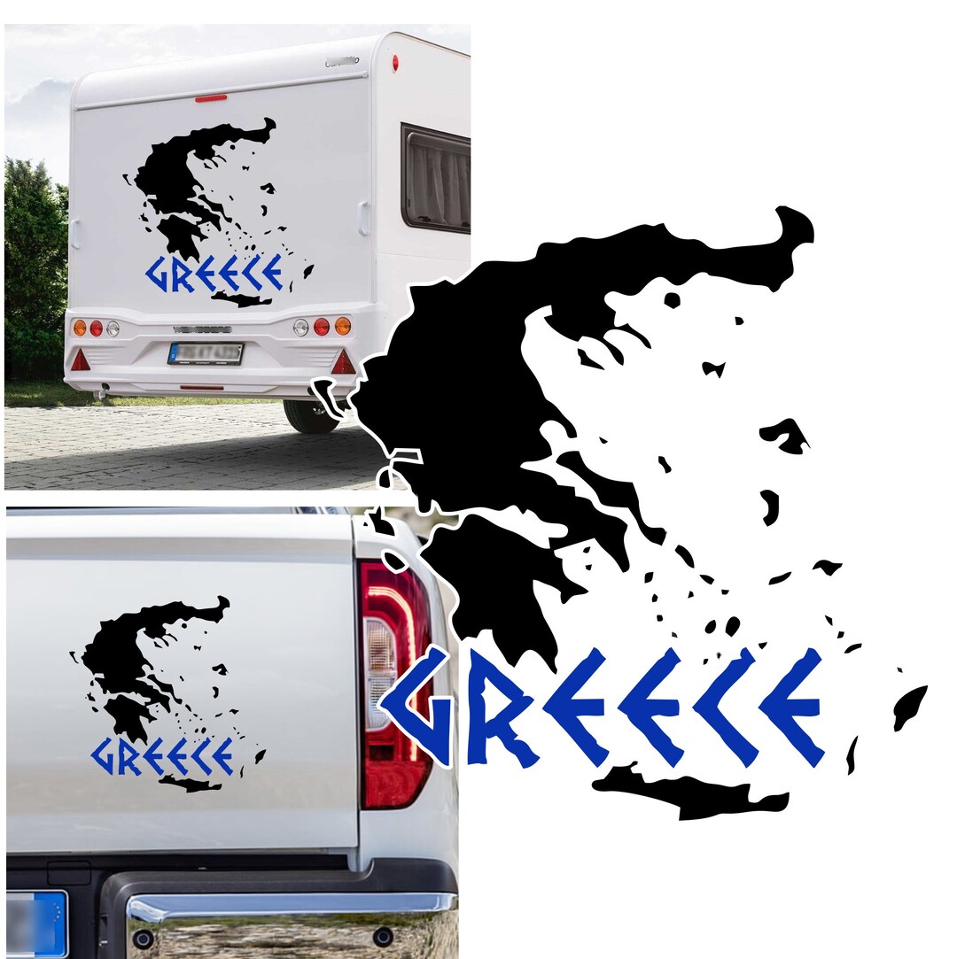 Greece Outline Country Map Map Greece Sticker Many Sizes & Colors Car ...
