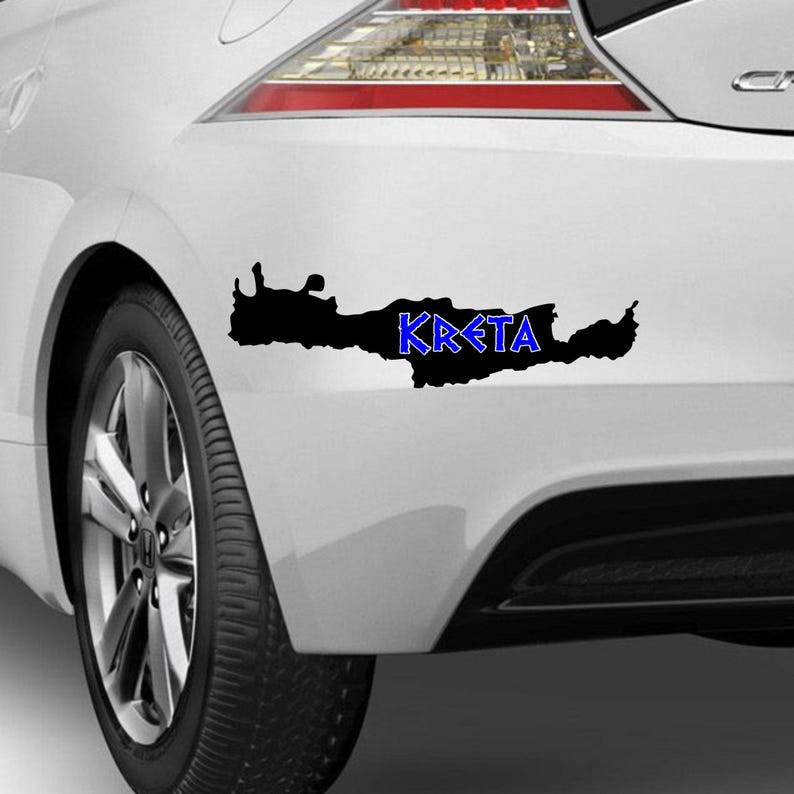 Crete Sticker, Island of Greece Sticker, Outline Heart, Greece Map Type ...