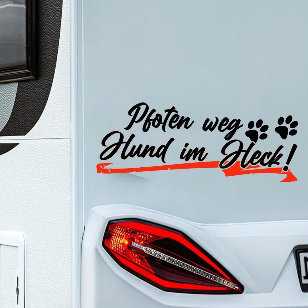 Paws Way Dog in the Rear Car Sticker Decal Motorhome Warning Dog Dogs ...
