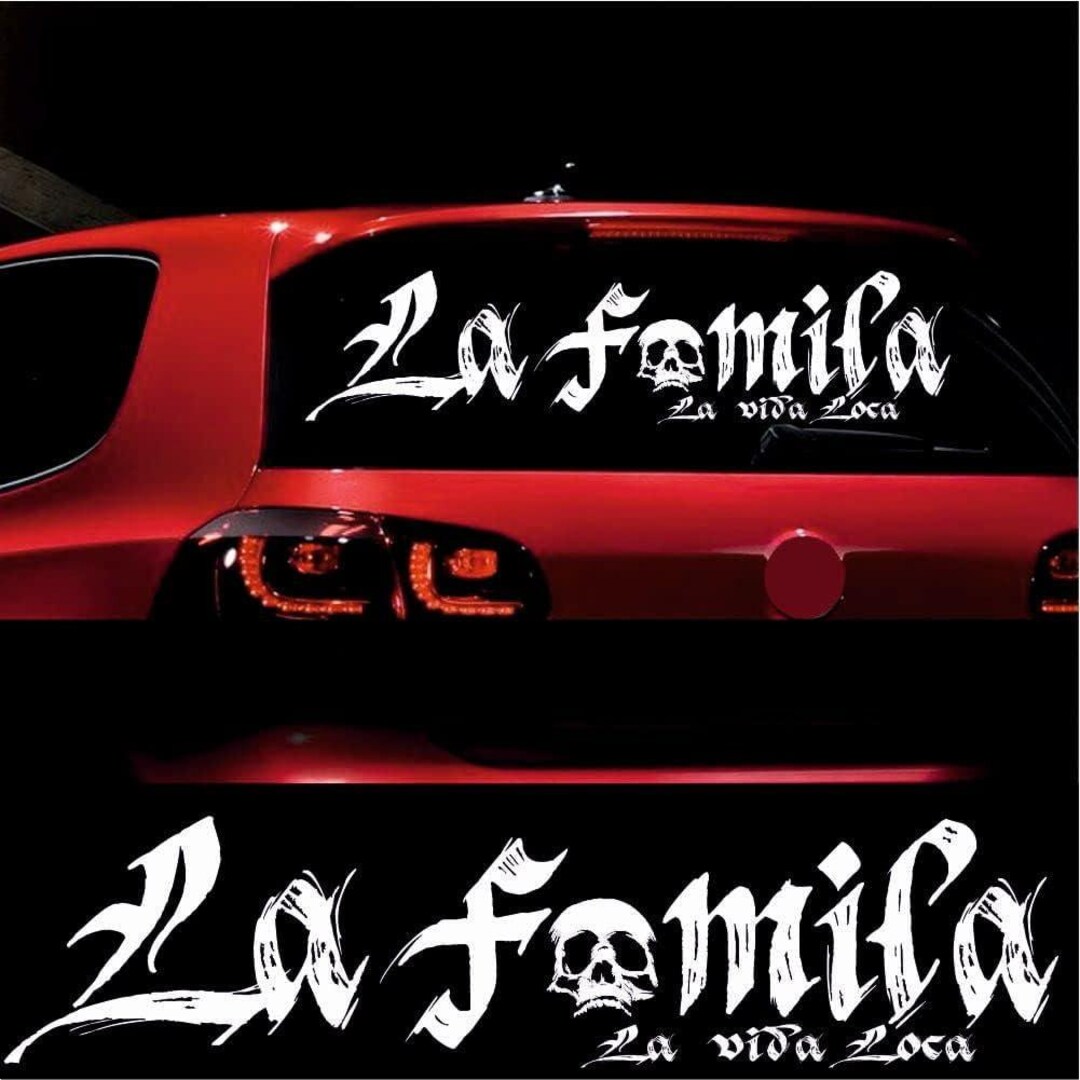 La Familia La Vida Loca Skull Sticker Skull Disc Paint Free Color ...