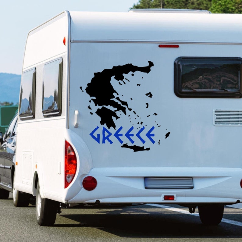 Greece Outline Country Map Map Greece Sticker Many Sizes & Colors Car ...