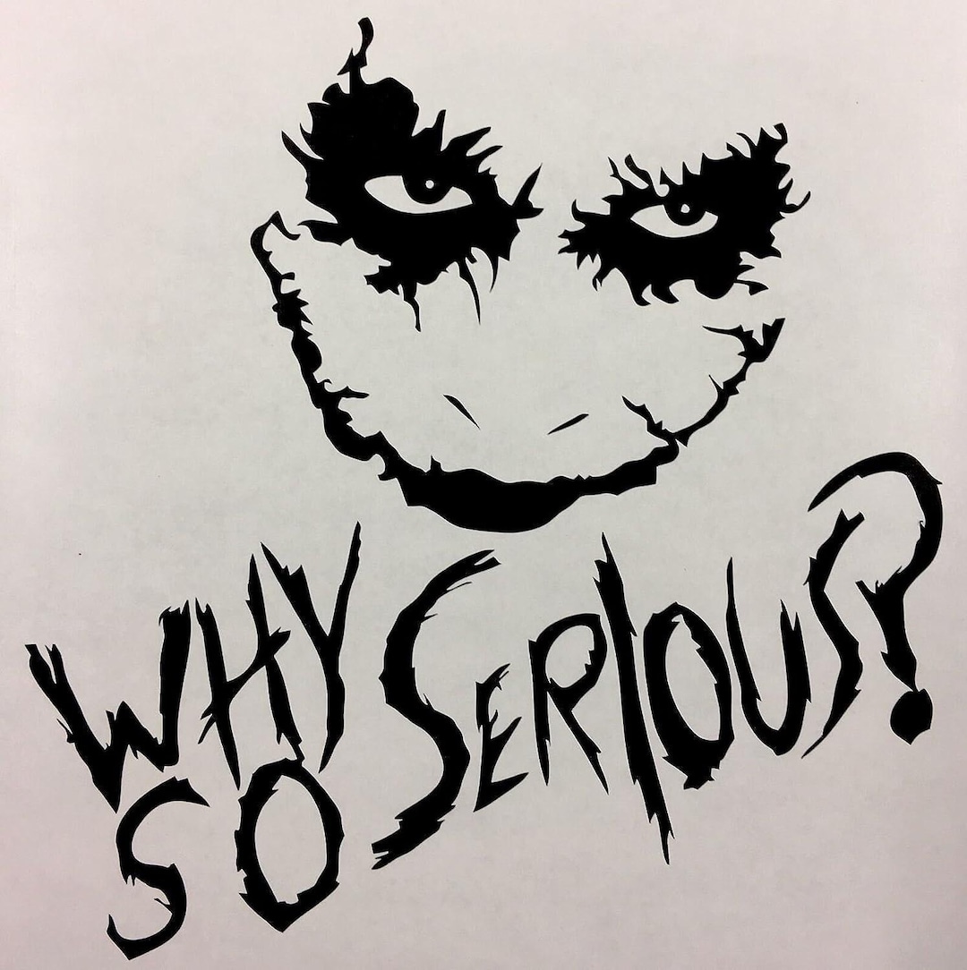 Why so Serious? Joker Model 2 Sticker, Car Sticker, Car Decal - Etsy