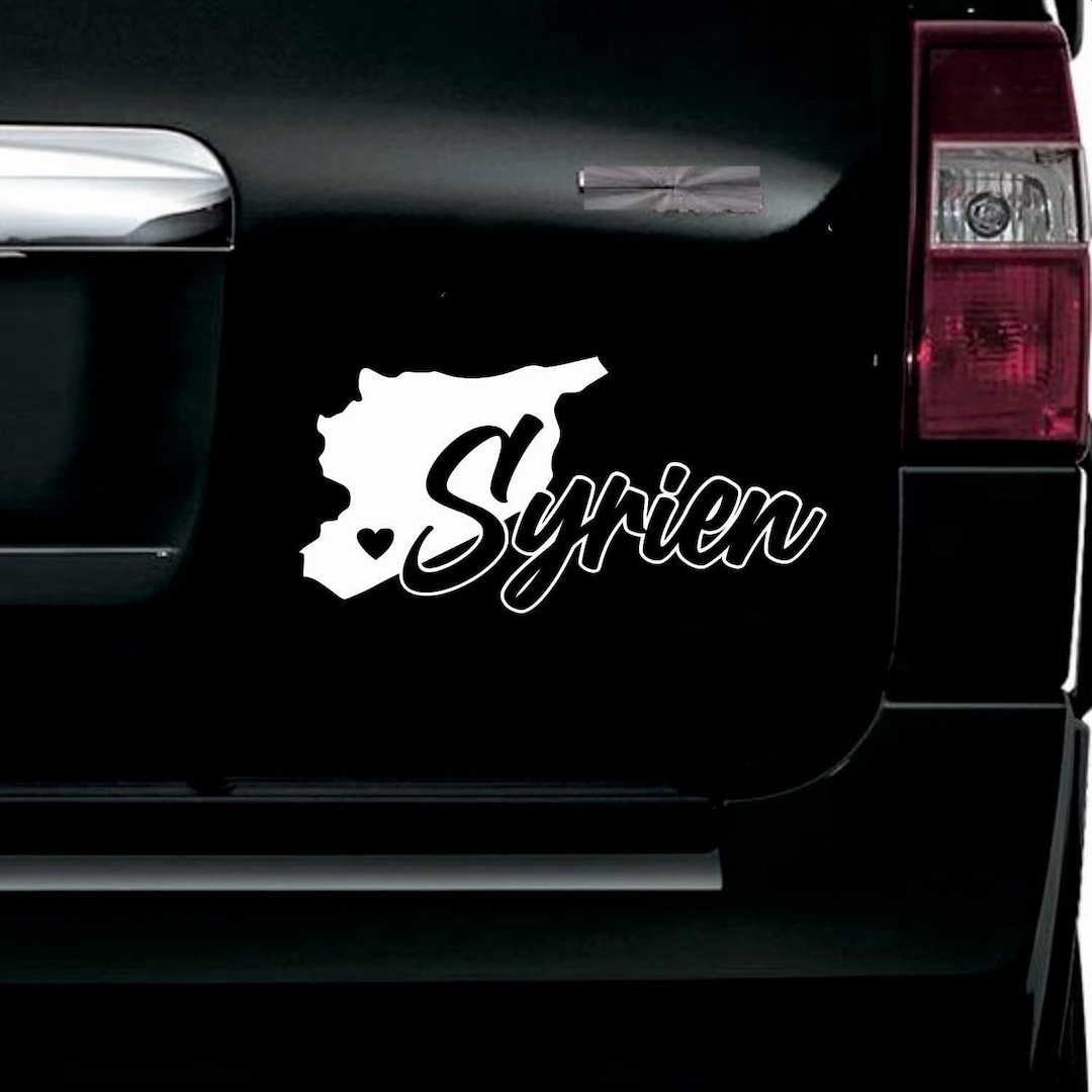 Syria Sticker Outline Map With Heart Maps Country Country Color ...