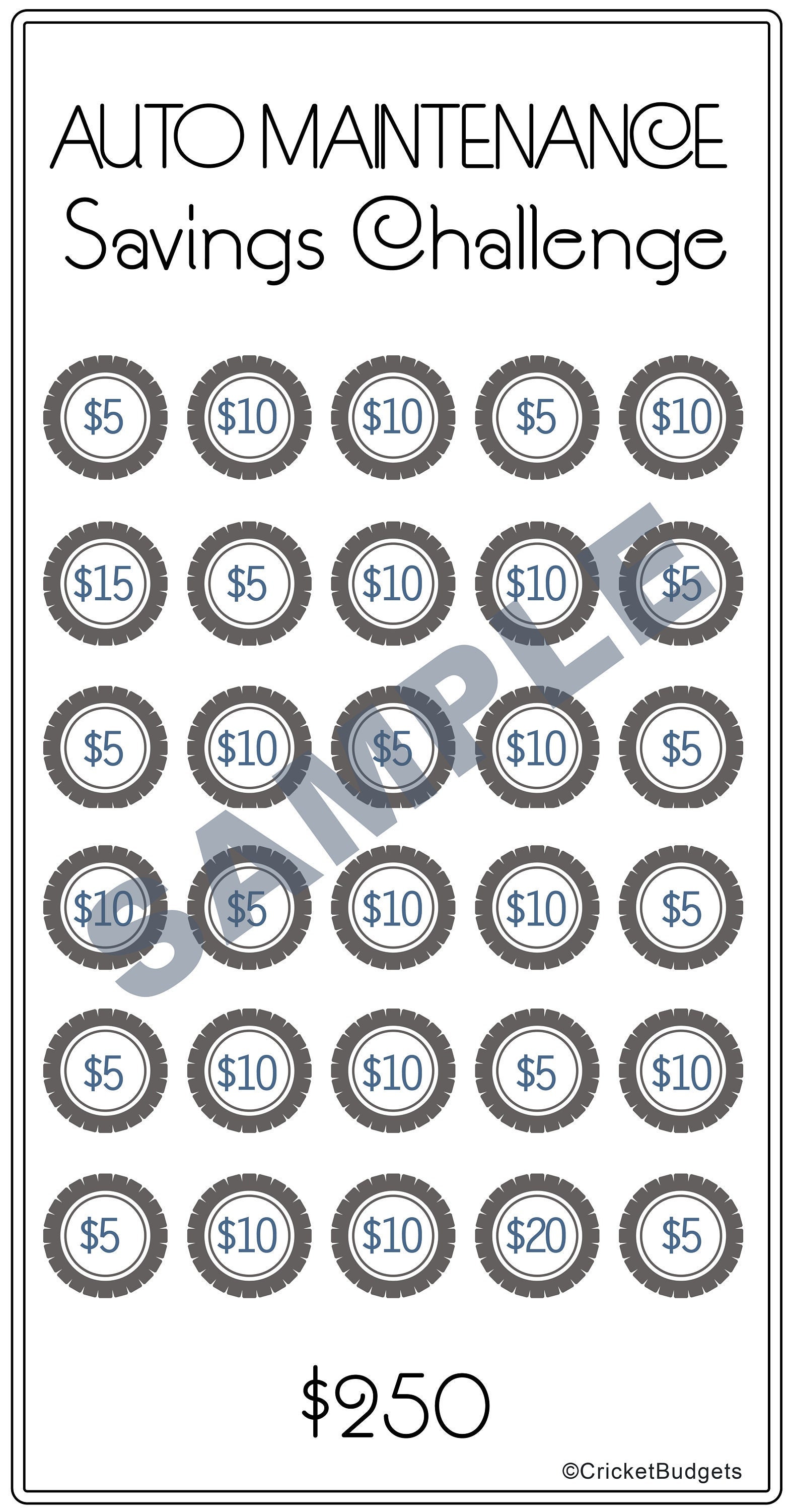 A6 250 Dollar | Auto Maintenance | Envelopes Challenge | INSTANT ...