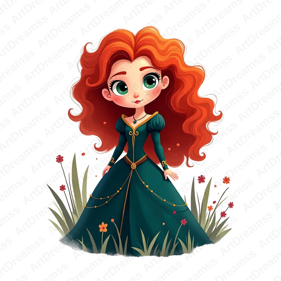 Princess Merida Clipart, Merida PNG, Merida Brave, Cute Merida With ...