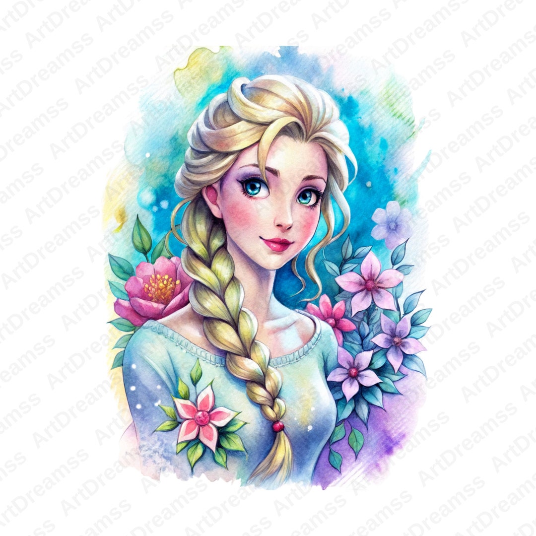 Frozen Elsa Clipart PNG, Elsa With Flowers, Elsa Floral, Elsa Princess ...