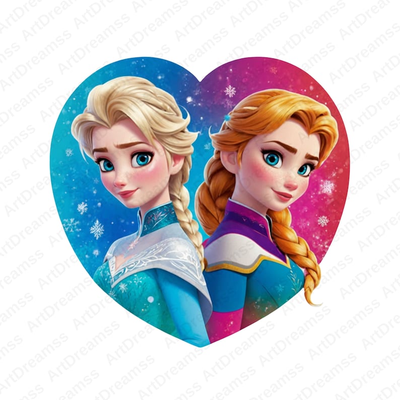 Anna and Elsa Clipart, Frozen Princess, Frozen for Shirt, Cute Elsa and ...