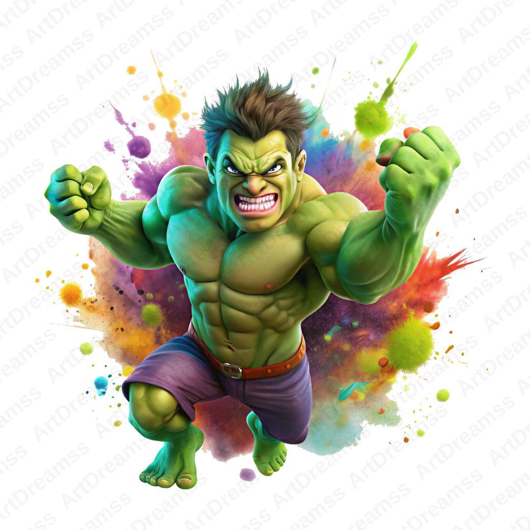 Hulk Cipart, Hulk PNG, Super Hero, Hulk Splash Style, High Quality - Etsy