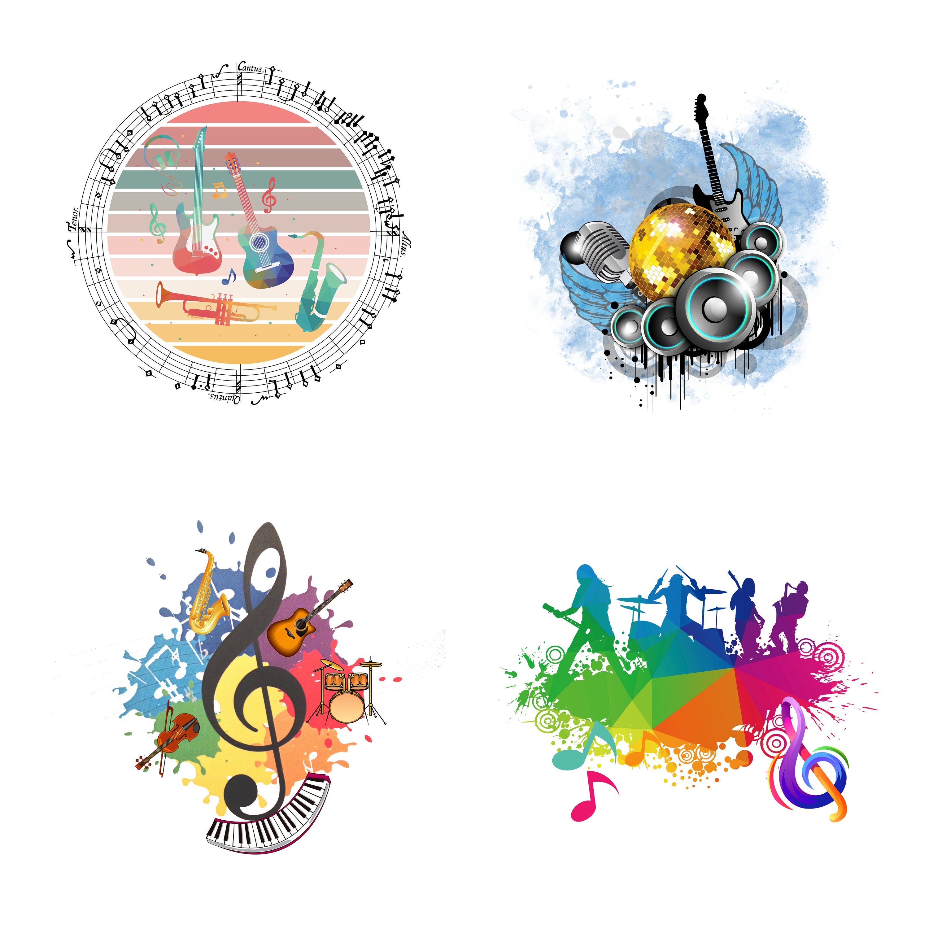 Musical Instruments PNG, Music Note Transparent, Watercolor Music ...
