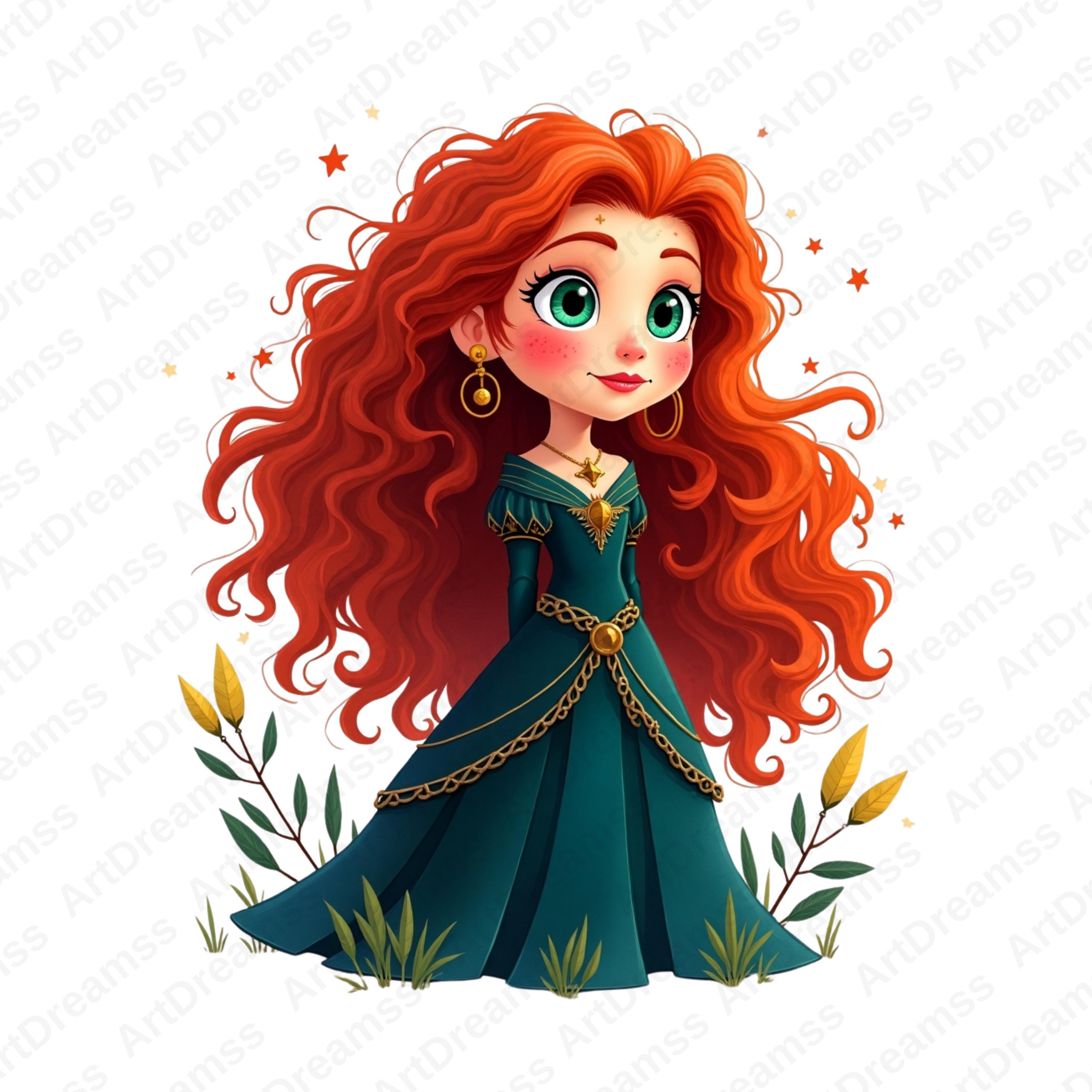 Princess Merida Clipart, Merida PNG, Merida Brave, Cute Merida With ...