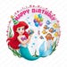 Cute Ariel PNG, Little Mermaid Clipart, Happy Birthday, Princess Ariel ...