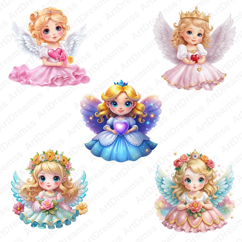 Cute Angels Clipart, Angel PNG, Baby Angels, Angel With Flowers, Angel ...