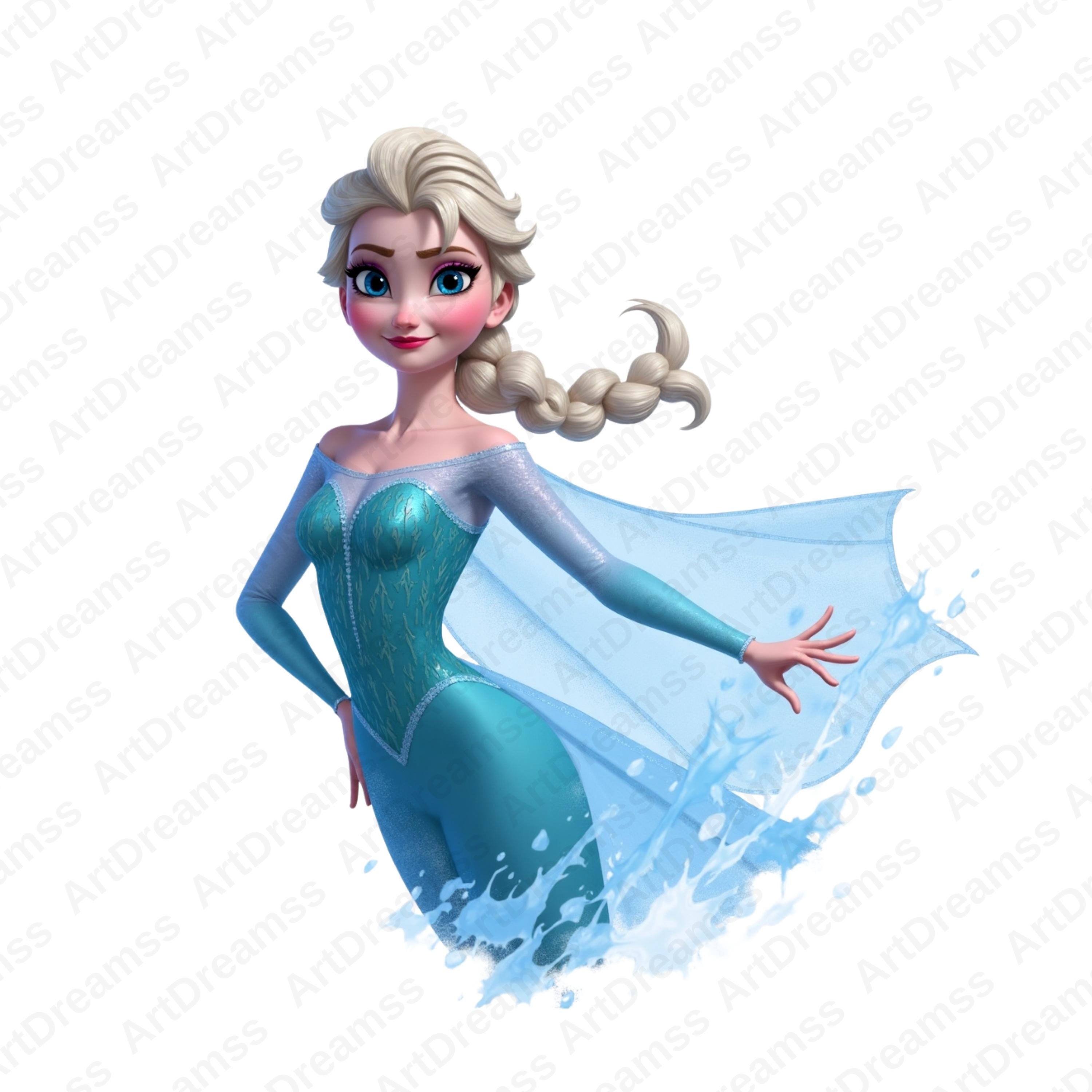 Elsa Clipart PNG, Elsa Princess Digital, Elsa Frozen Style, Cute Elsa ...