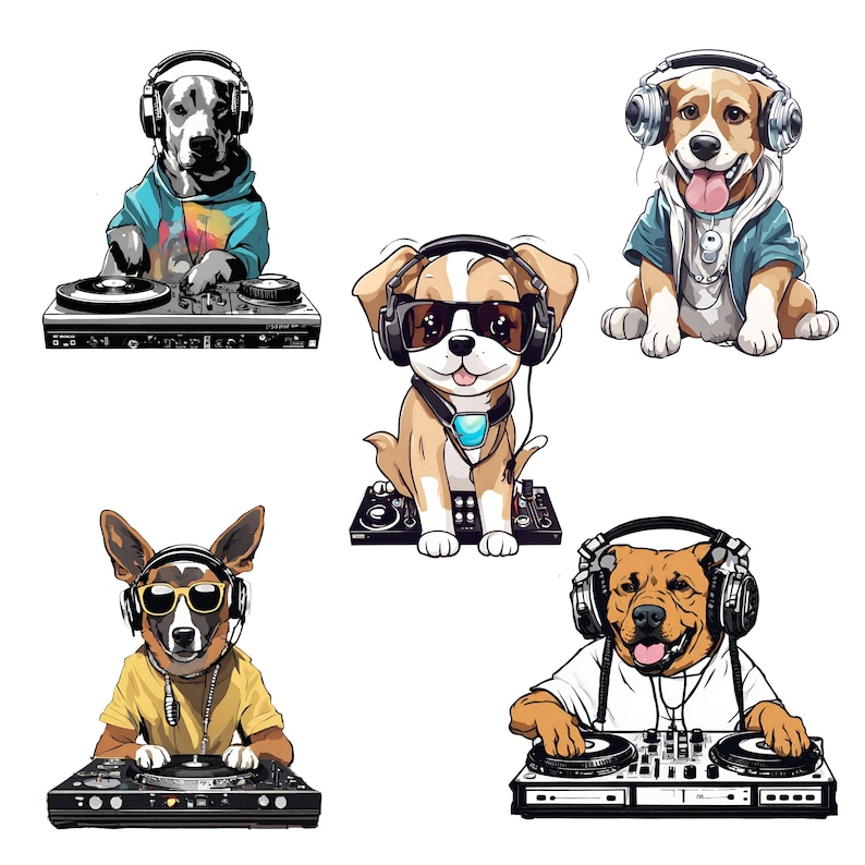 Dog Dj Clipart Png, Dog Cartoon, Cute Dog, Dj Illustration, Dj ...