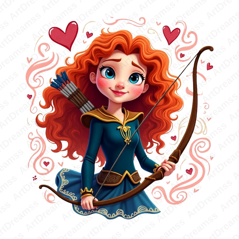 Princess Merida Clipart, Merida PNG, Merida Brave, Cute Merida With ...