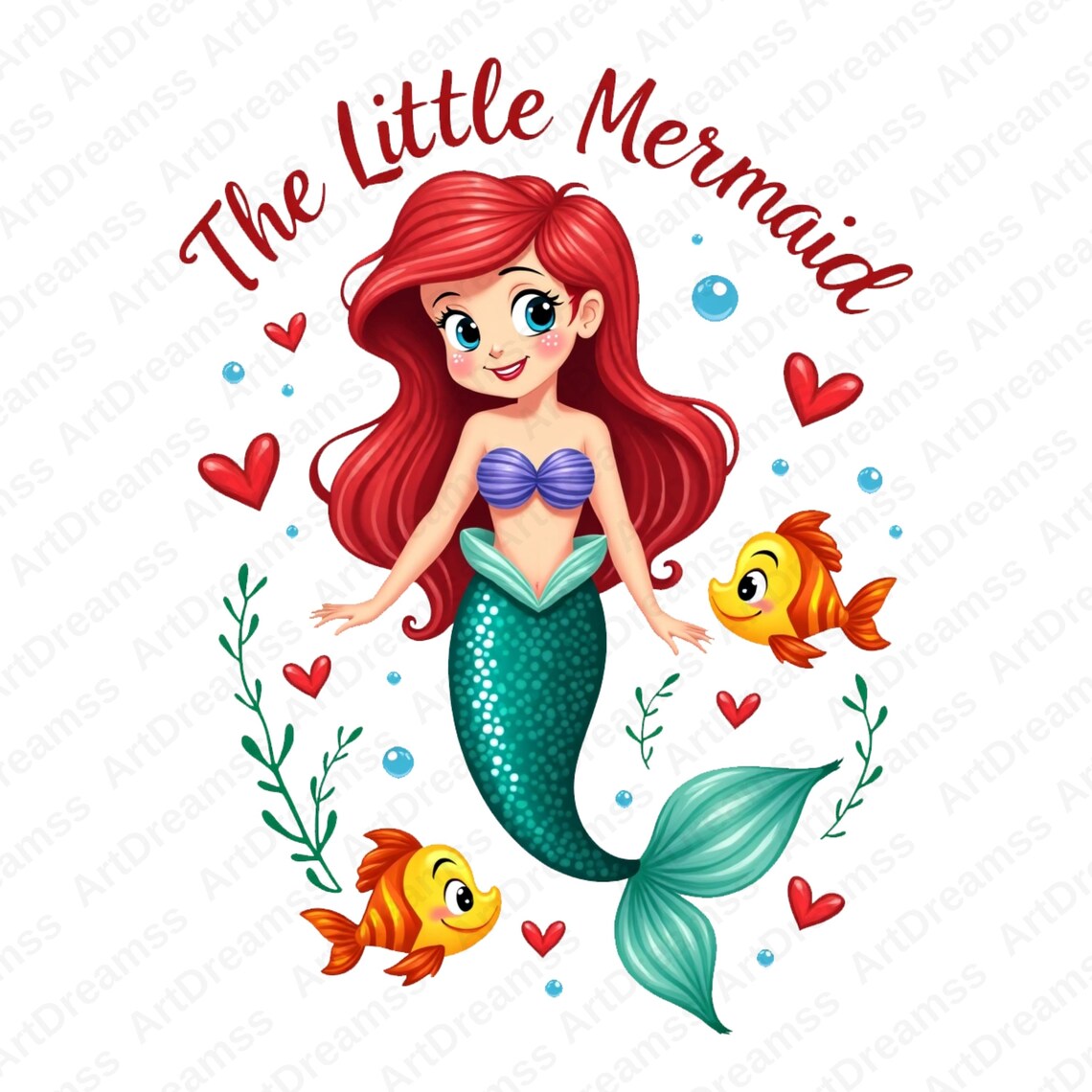 Cute Ariel PNG, Little Mermaid Clipart, Princess Ariel, High Quality - Etsy