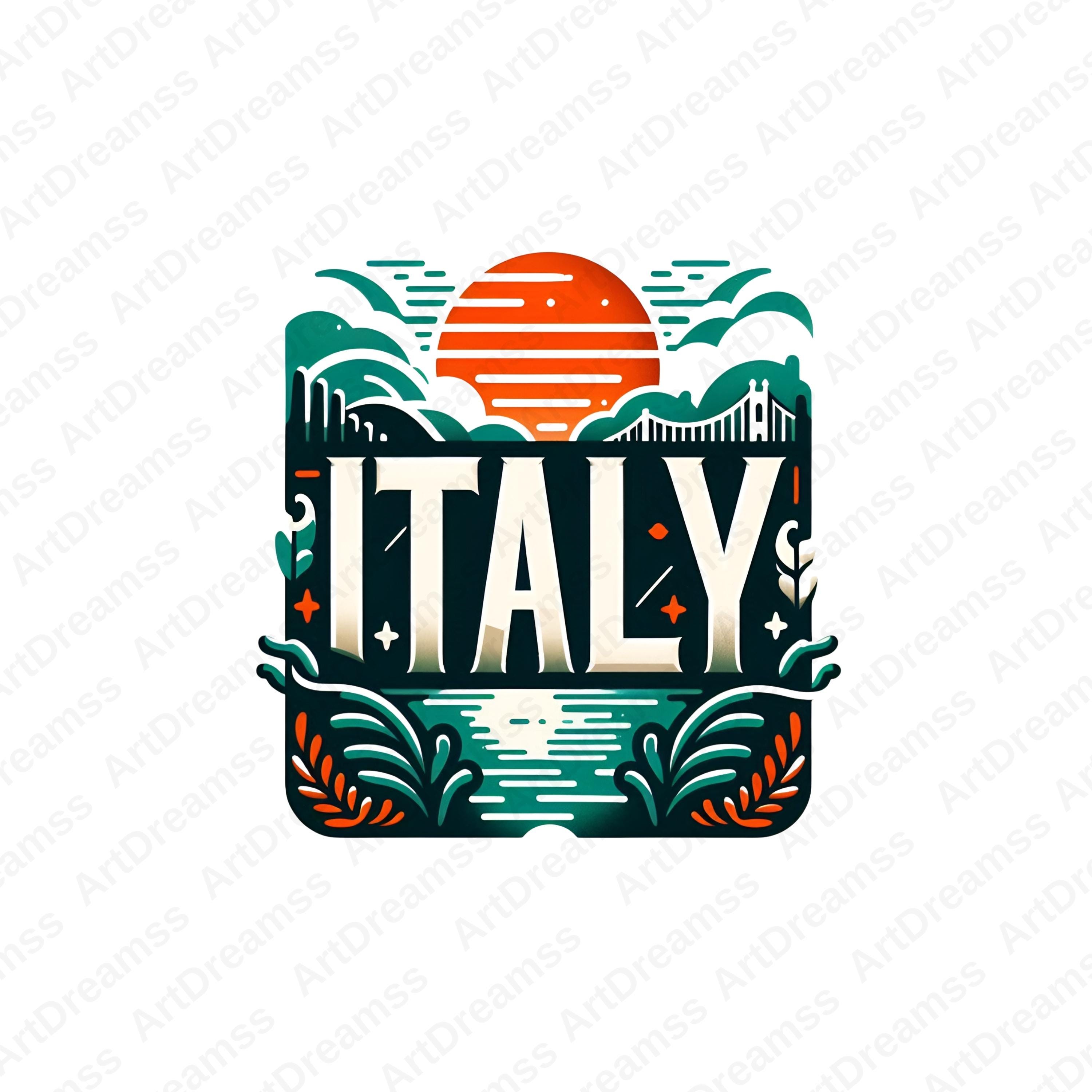Italy Clipart, Watercolor Italy PNG, Italian Travel, Italy Landscape ...