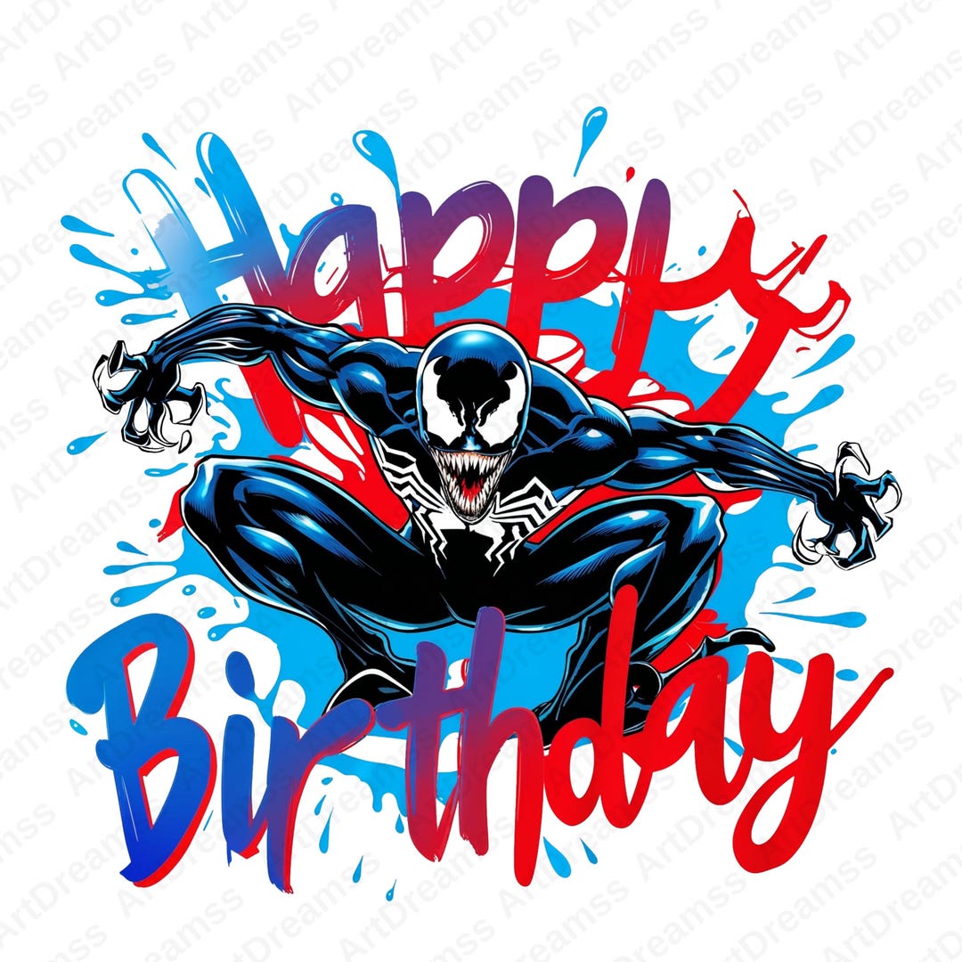 Venom Clipart, Venom PNG, Happy Birthday Marvel, Venom Splash, High ...