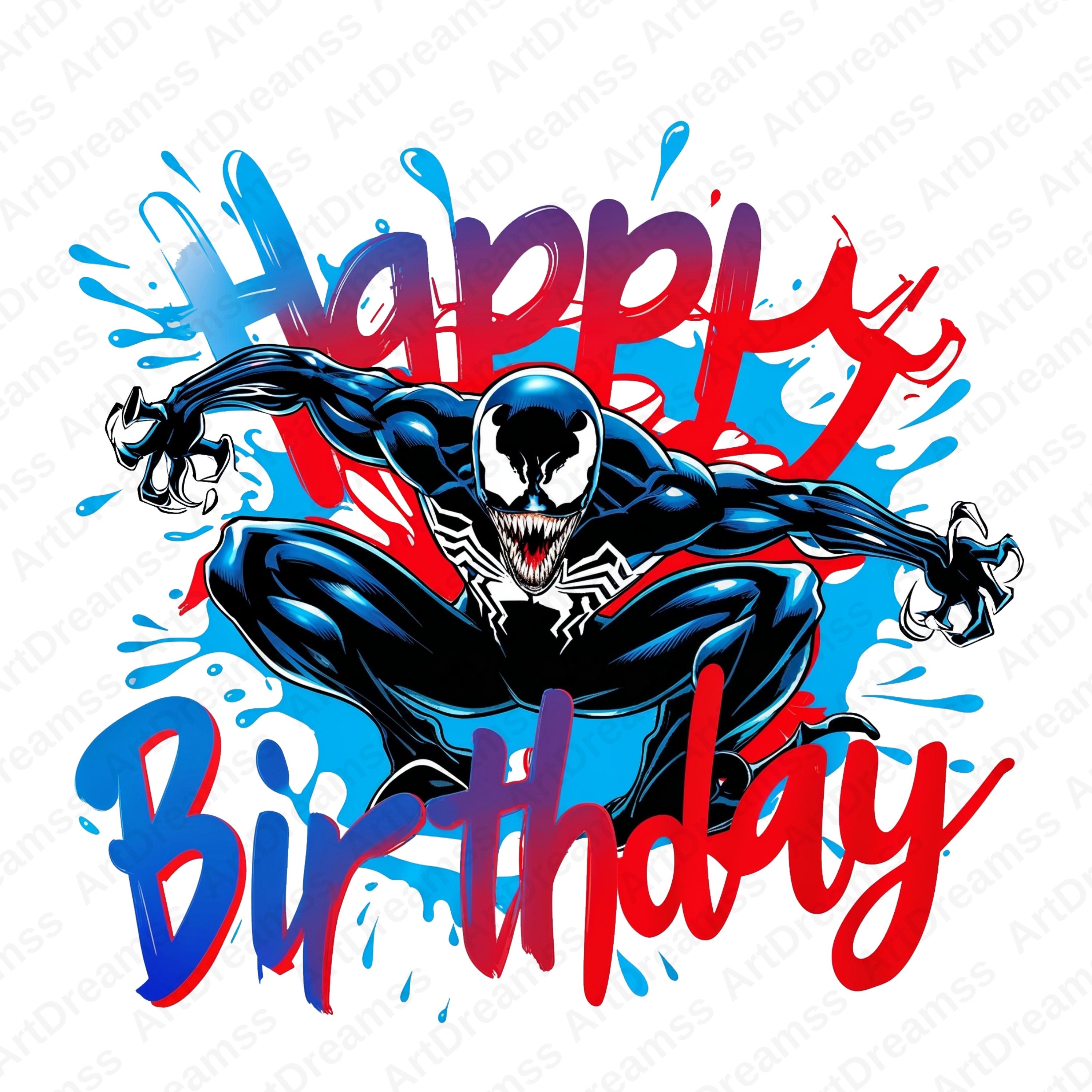 Venom Clipart, Venom PNG, Happy Birthday Marvel, Venom Splash, High ...