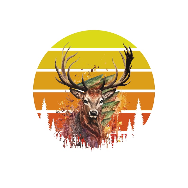 Deer Clipart PNG, Deer Head Transparent, Watercolor Deer Digital, High ...