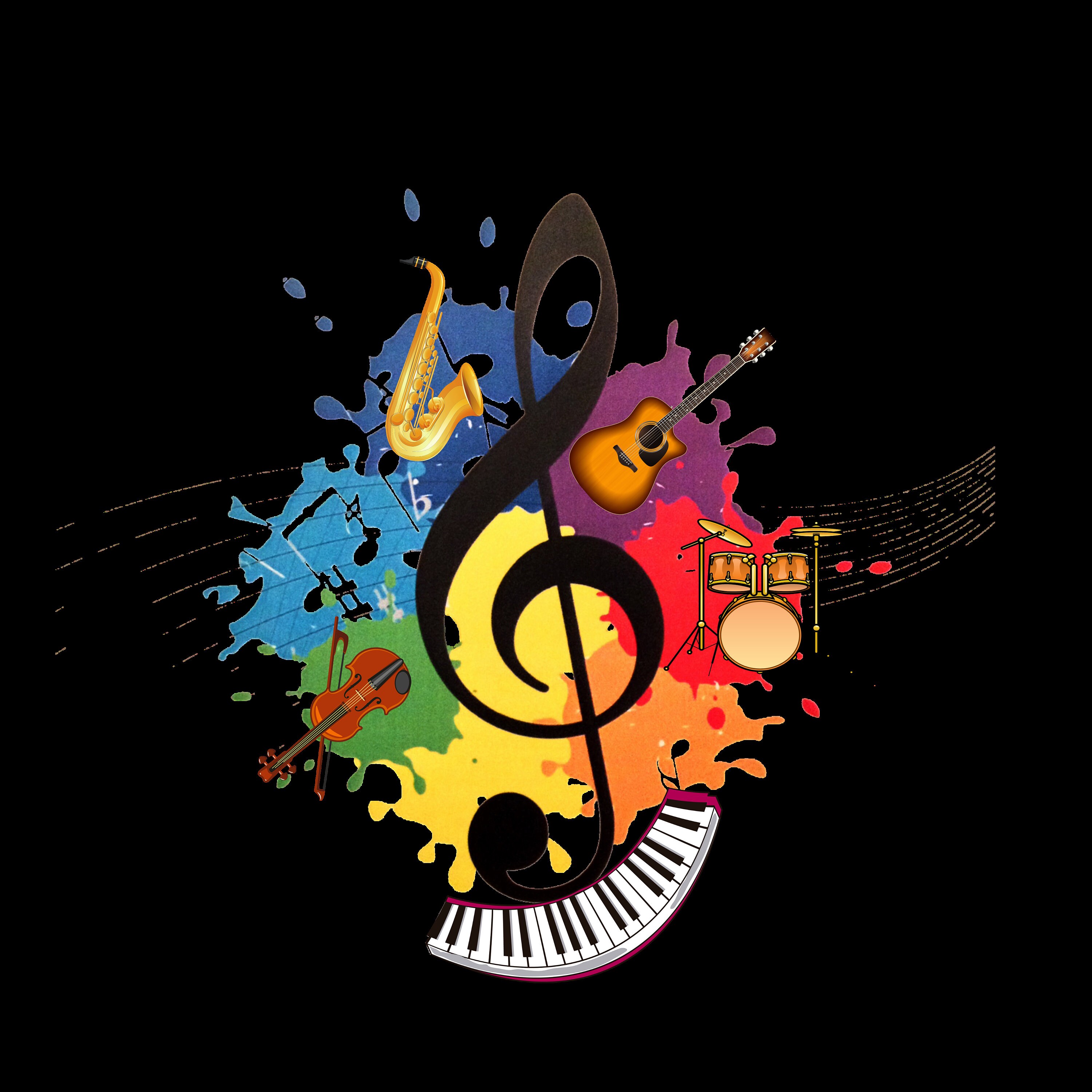 Musical Instruments PNG, Music Note Transparent, Watercolor Music ...