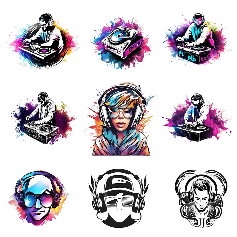 Dj Clipart PNG, DJ Graphic, Art Design, Dj Bundle, High Quality - Etsy