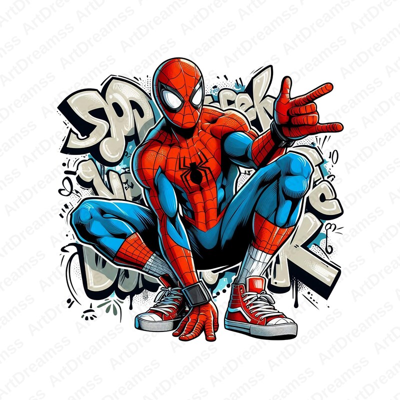 Spiderman Graffiti - Etsy UK