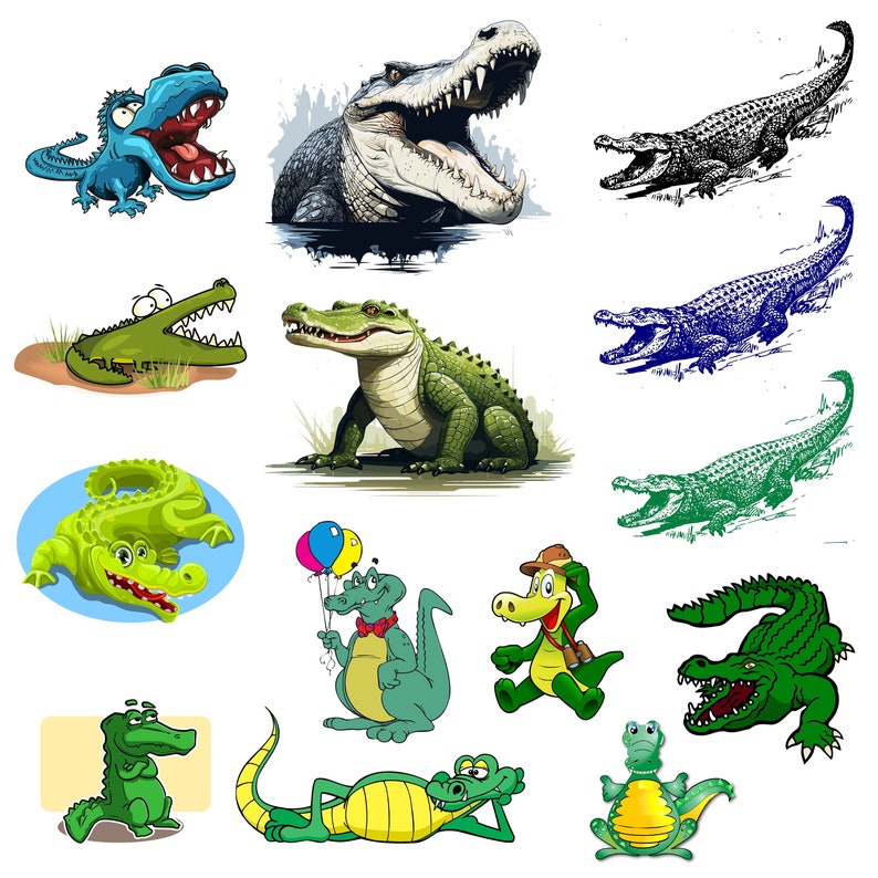Alligator Clipart PNG, Crocodile Cartoon, Happy Crocodile, Cute ...