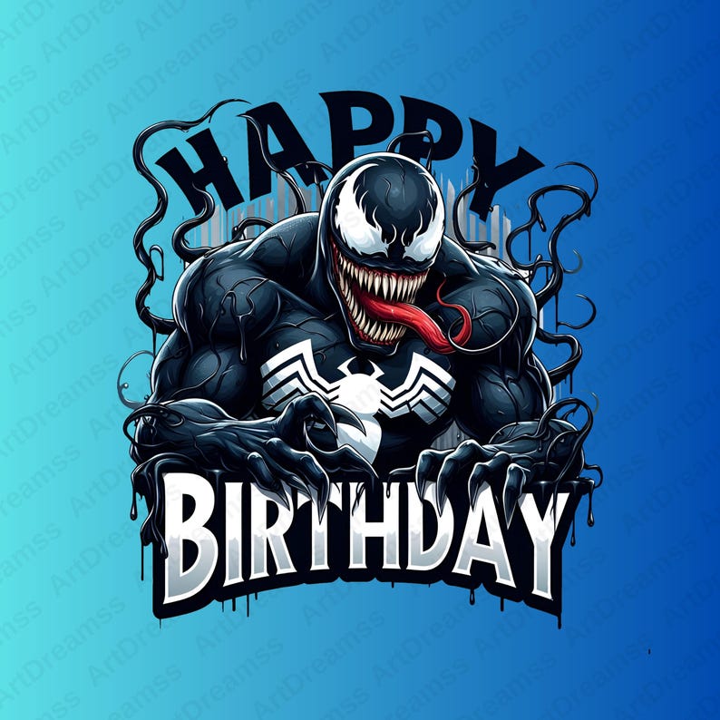 Venom Clipart, Happy Birthday, Venom PNG, Venom Splash, High Quality - Etsy