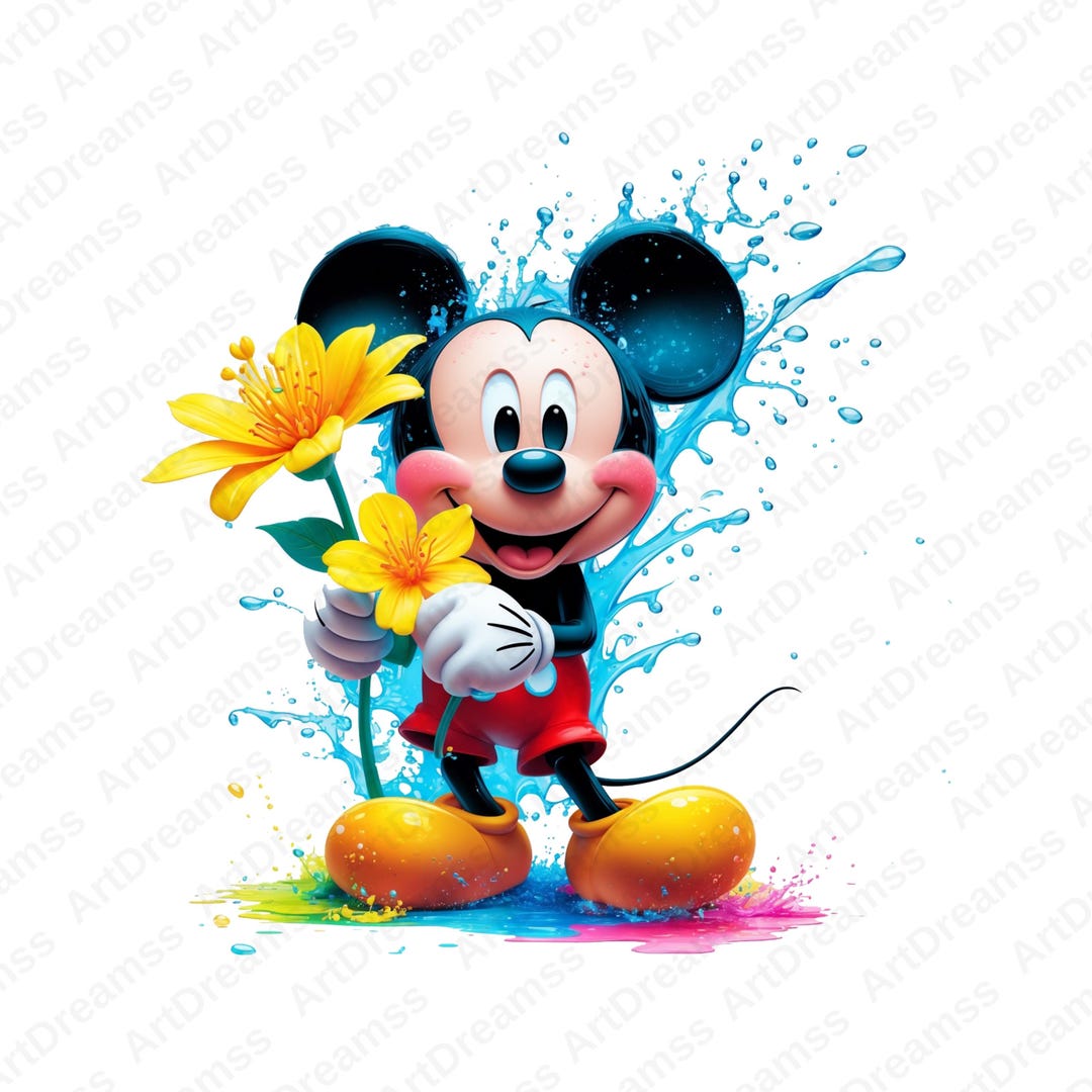 Mickey Mouse Clipart PNG, Mickey Mouse Splash Style, Cute Mickey Mouse ...