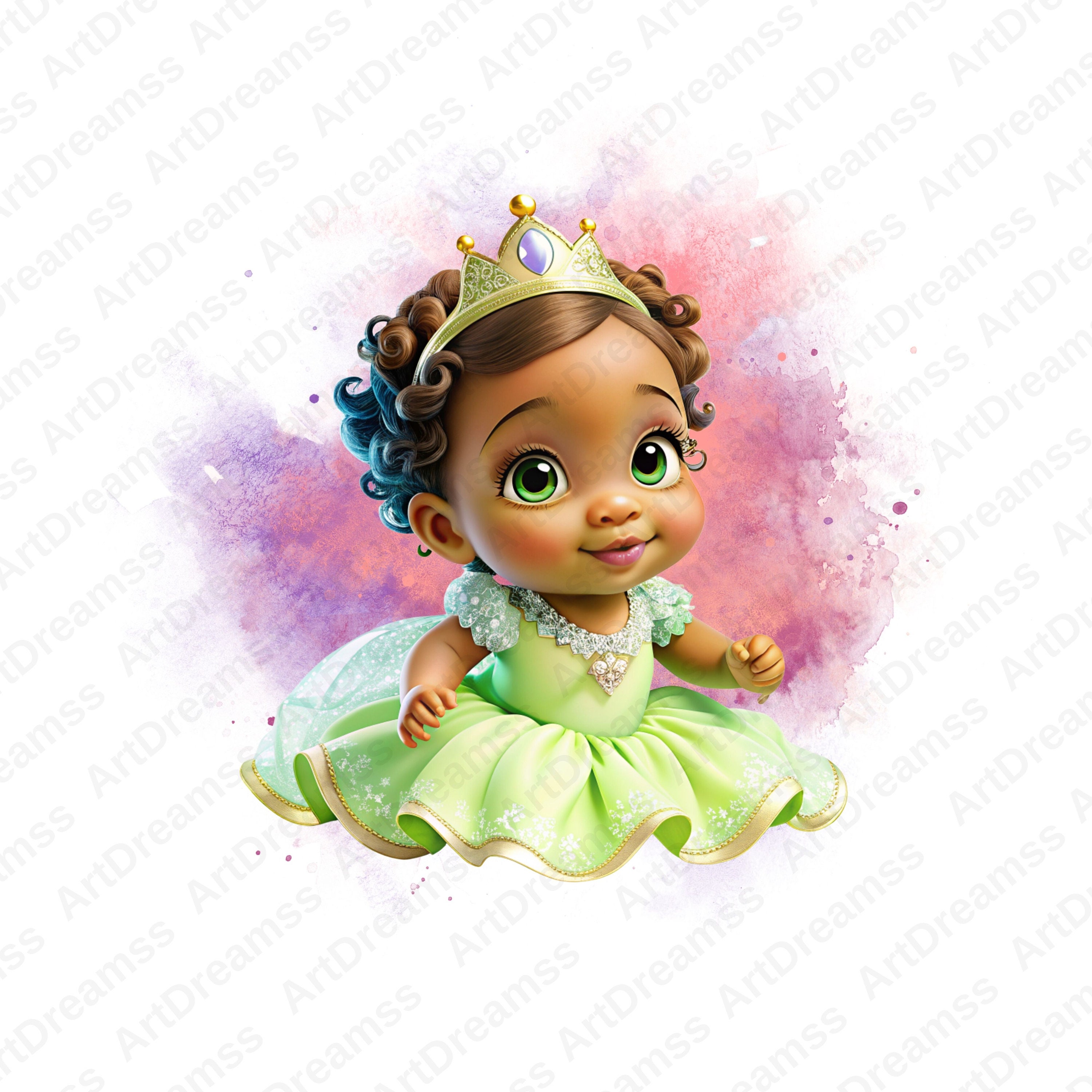 Baby Tiana Clipart, Princess Tiana PNG, Cute Princess Tiana Printable ...