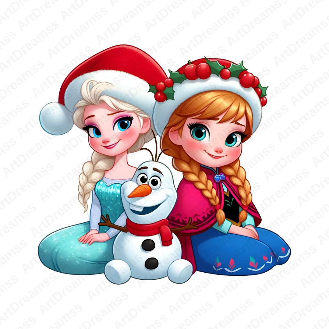 Anna and Elsa Clipart, Olaf, Frozen Princess, Christmas Frozen, Cute ...