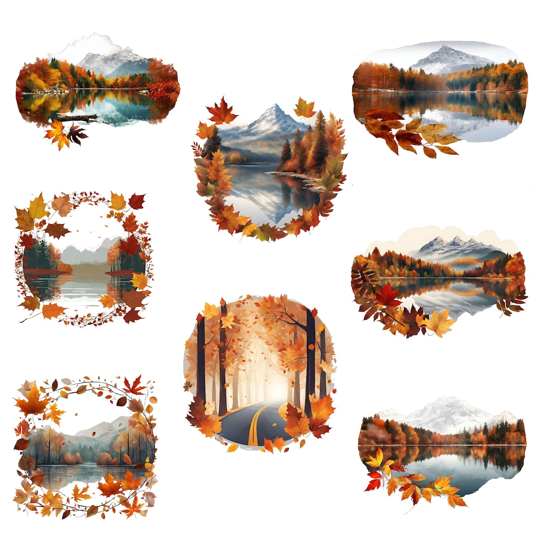Autumn Landscape Clipart PNG, Autumn Design, Fall Season, Autumn ...