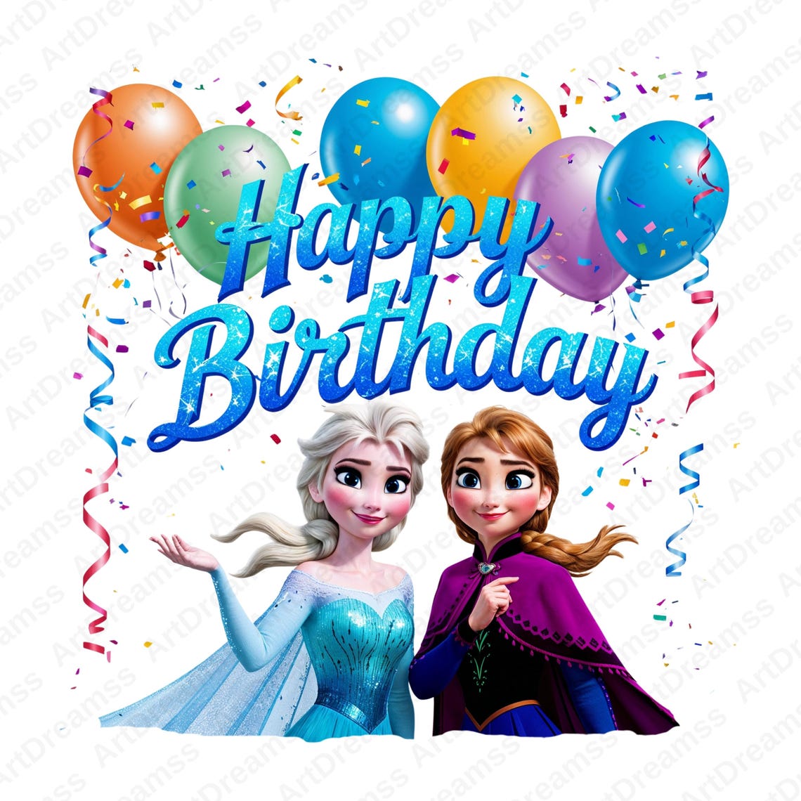Anna and Elsa Clipart, Frozen Princess, Frozen Happy Birthday, Cute ...