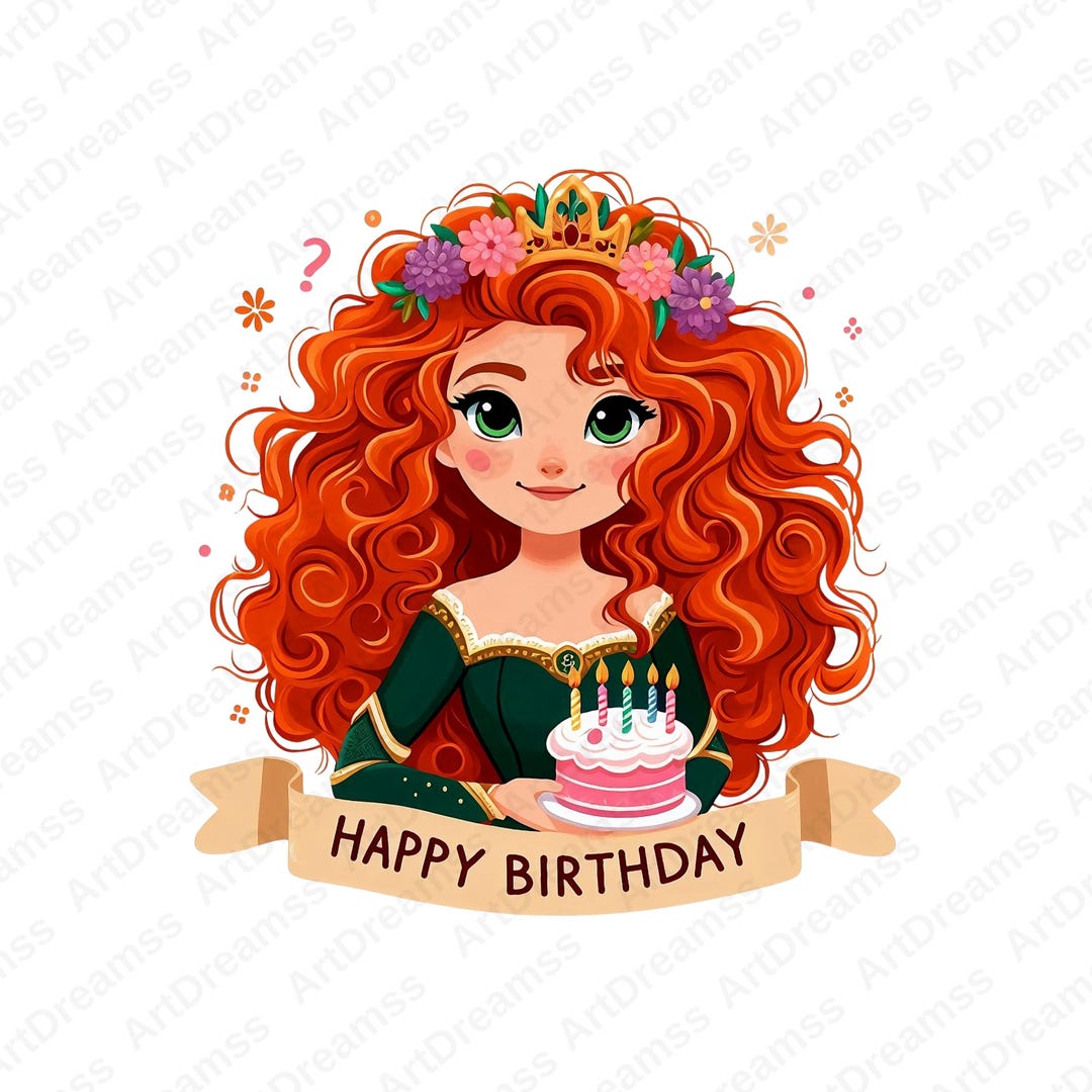 Princess Merida Clipart, Merida Birthday PNG, Merida Brave, Cute Merida ...