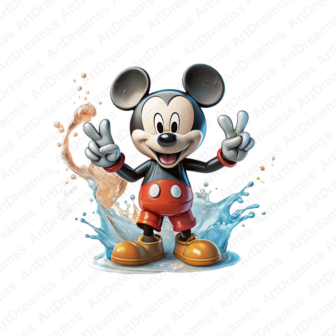 Mickey Mouse Clipart PNG, Mickey Mouse Splash Style, Cute Mickey Mouse ...