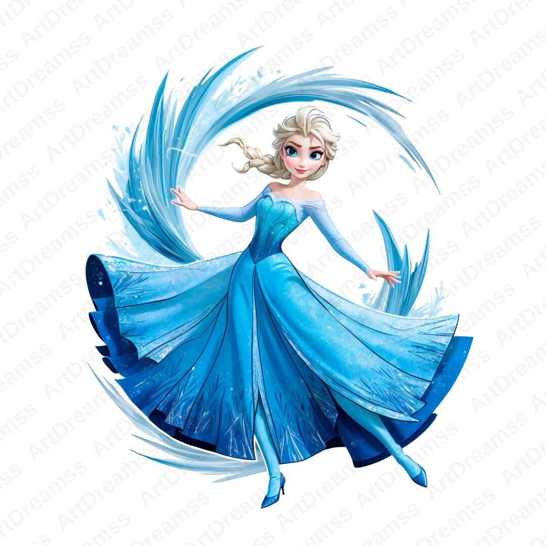 Elsa Clipart PNG, Elsa Princess Digital, Elsa Frozen Style, Cute Elsa ...