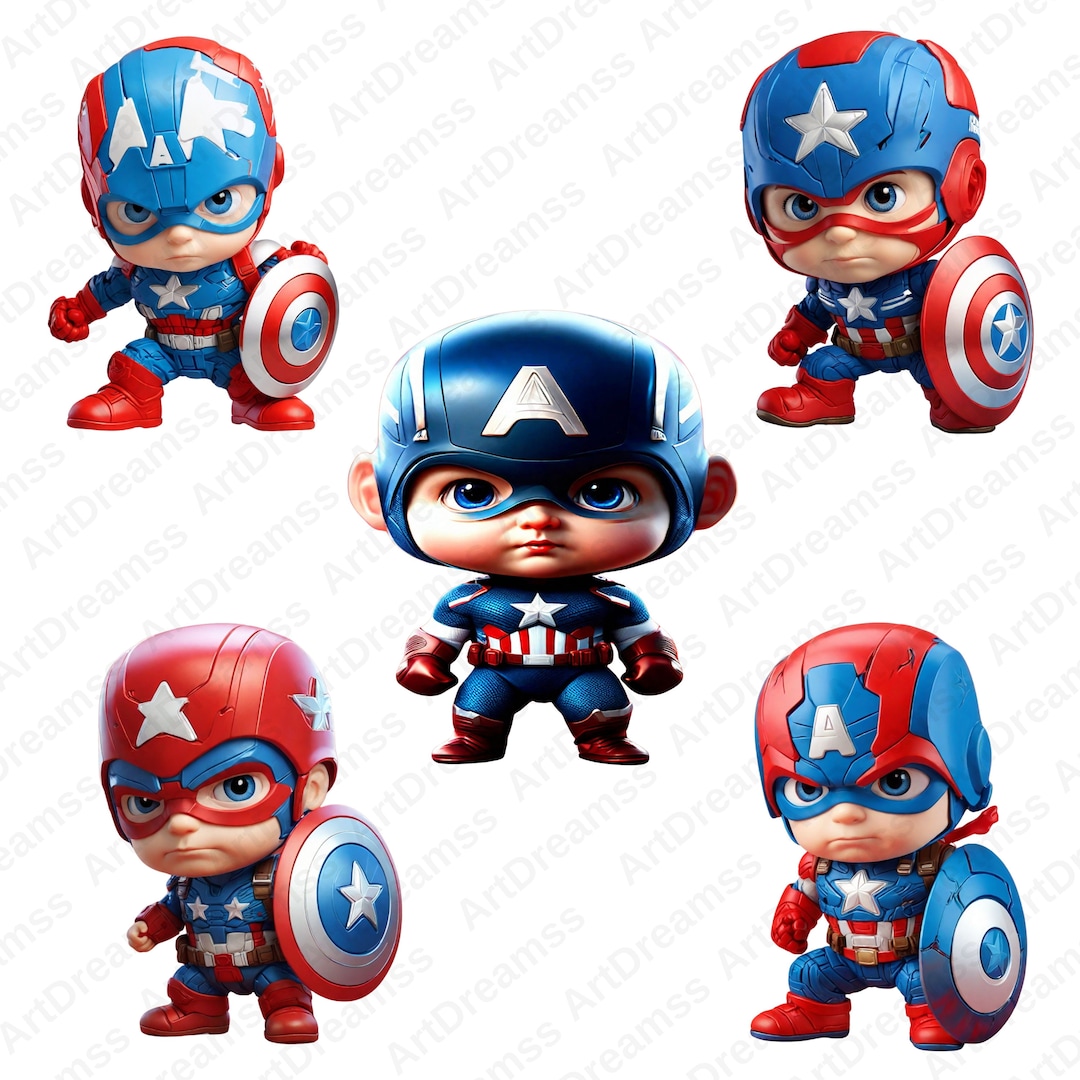 Captain America Clipart PNG, Superhero Digital, Captain America Bundle ...