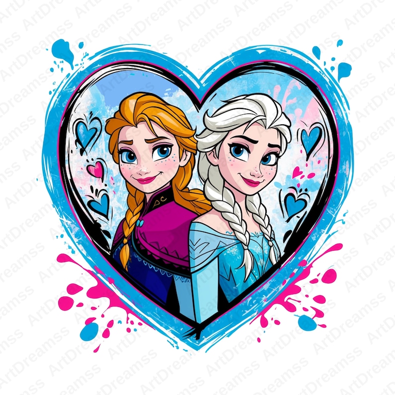Anna and Elsa Clipart, Frozen Princess, Frozen for Shirt, Cute Elsa and ...