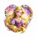 Princess Rapunzel Clipart, Cute Rapunzel With Flowers, Tangled PNG ...
