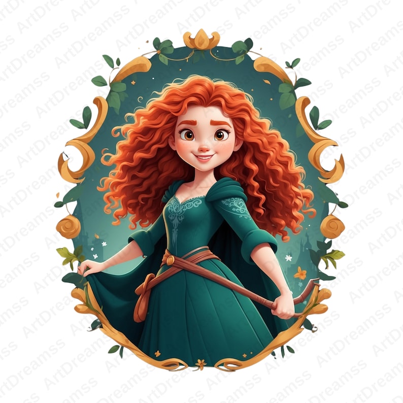 Princess Merida Clipart, Merida PNG, Merida Brave, Cute Merida With ...