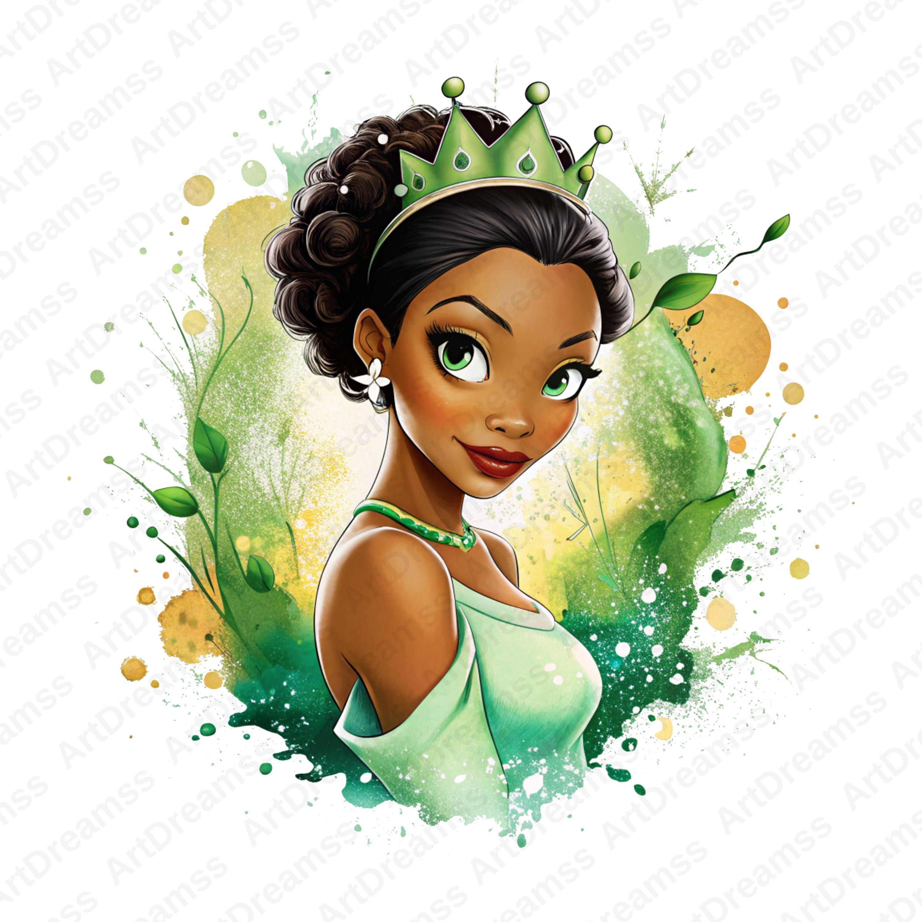 Tiana Clipart, Princess Tiana PNG, Cute Princess Tiana Printable, High ...