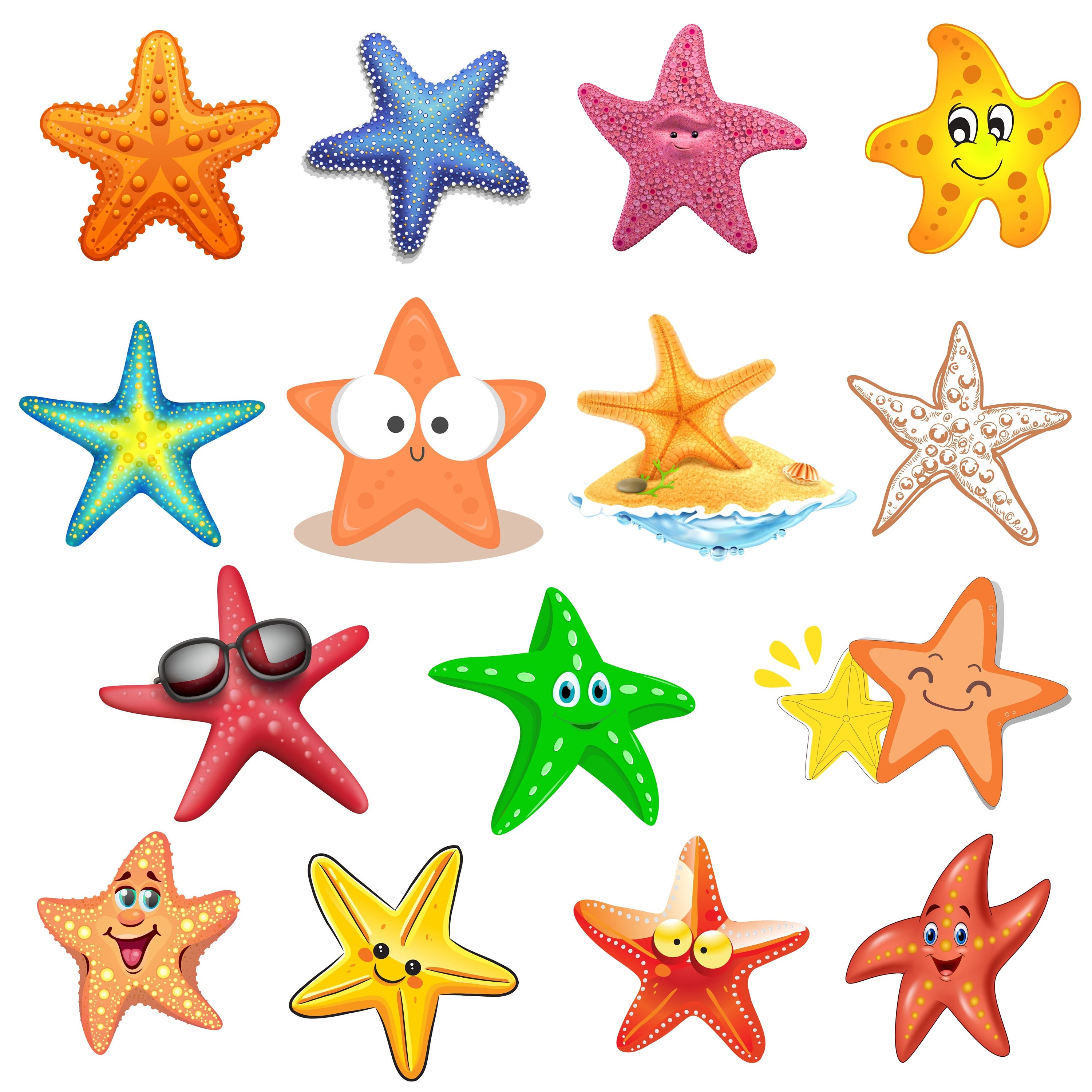 Starfish Clipart PNG, Cute Starfish, Starfish Transparent, Cute Animal, Cartoon Starfish ...