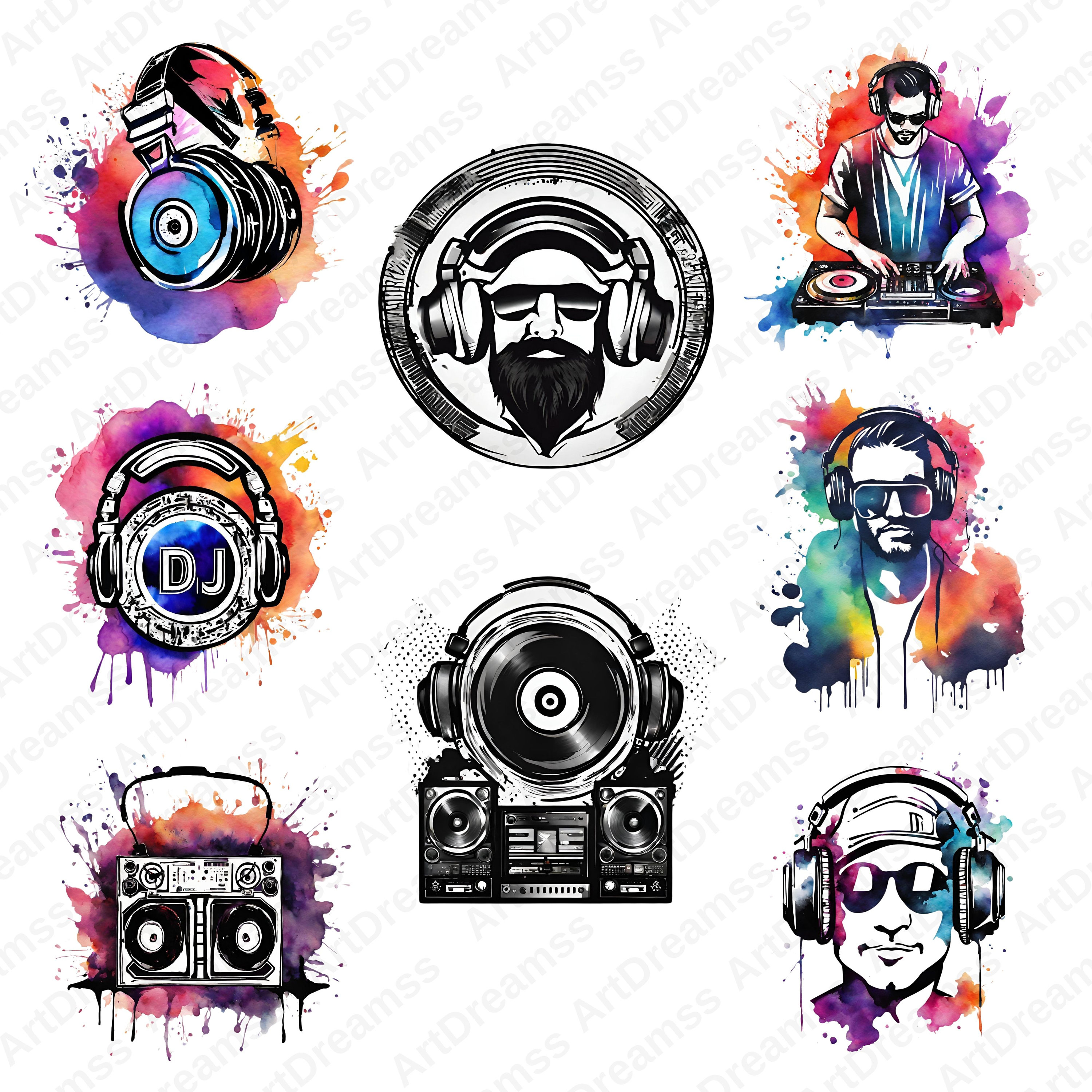 Dj Clipart PNG, Dj Graphic, Dj Digital , Art Design, Dj Bundle, High ...