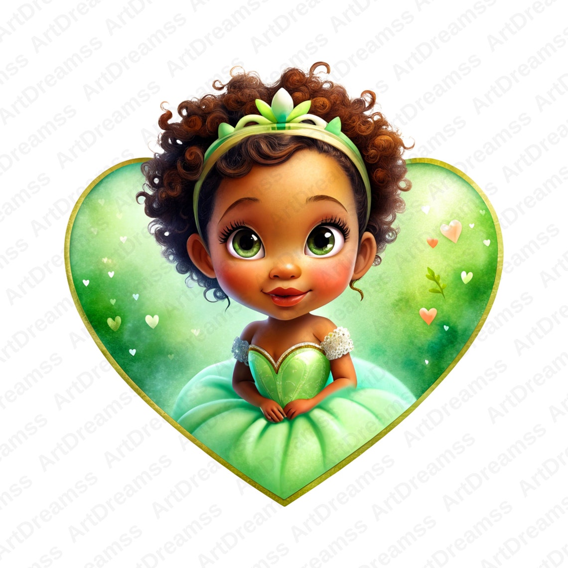 Baby Tiana Clipart, Princess Tiana PNG, Cute Princess Tiana Printable ...