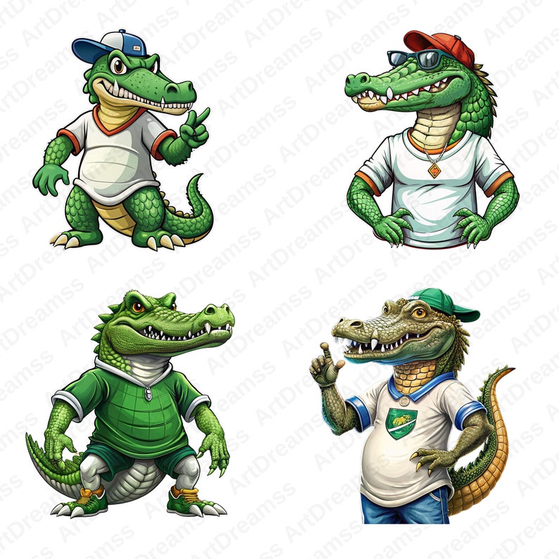 Crocodile Bundle PNG, Alligator Clipart, Alligator With Sunglasses ...