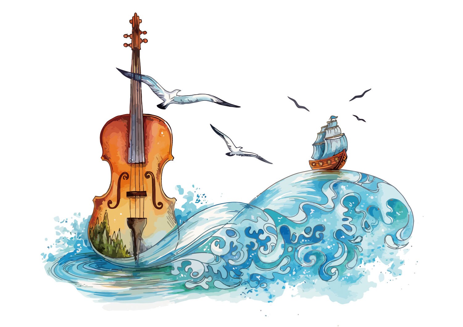 Violin PNG, Musical Instruments PNG, Music Digital, Music Art, High ...