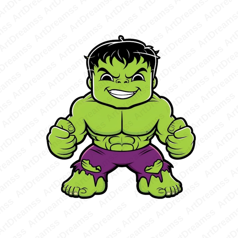 Hulk Cipart, Hulk PNG, Super Hero, Baby Hulk Style, High Quality - Etsy