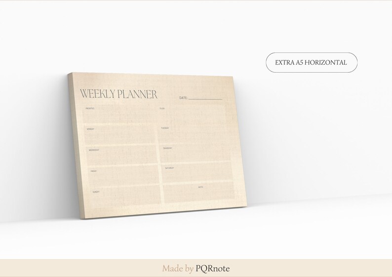 Weekly Planner Printable & PDF Fillable A4, A5, A3 Sizes 4 Versions ...