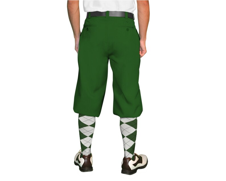 Golf Knickers Microfiber (plus Fours) for Men - Dark Green - Etsy